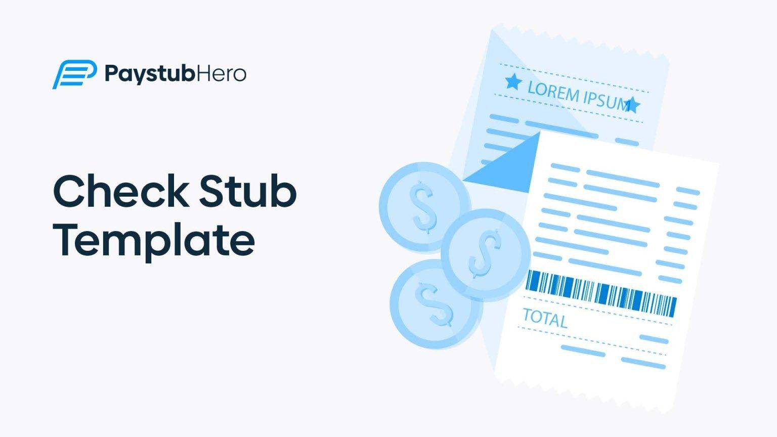 Check stub template - Pay Stub Hero