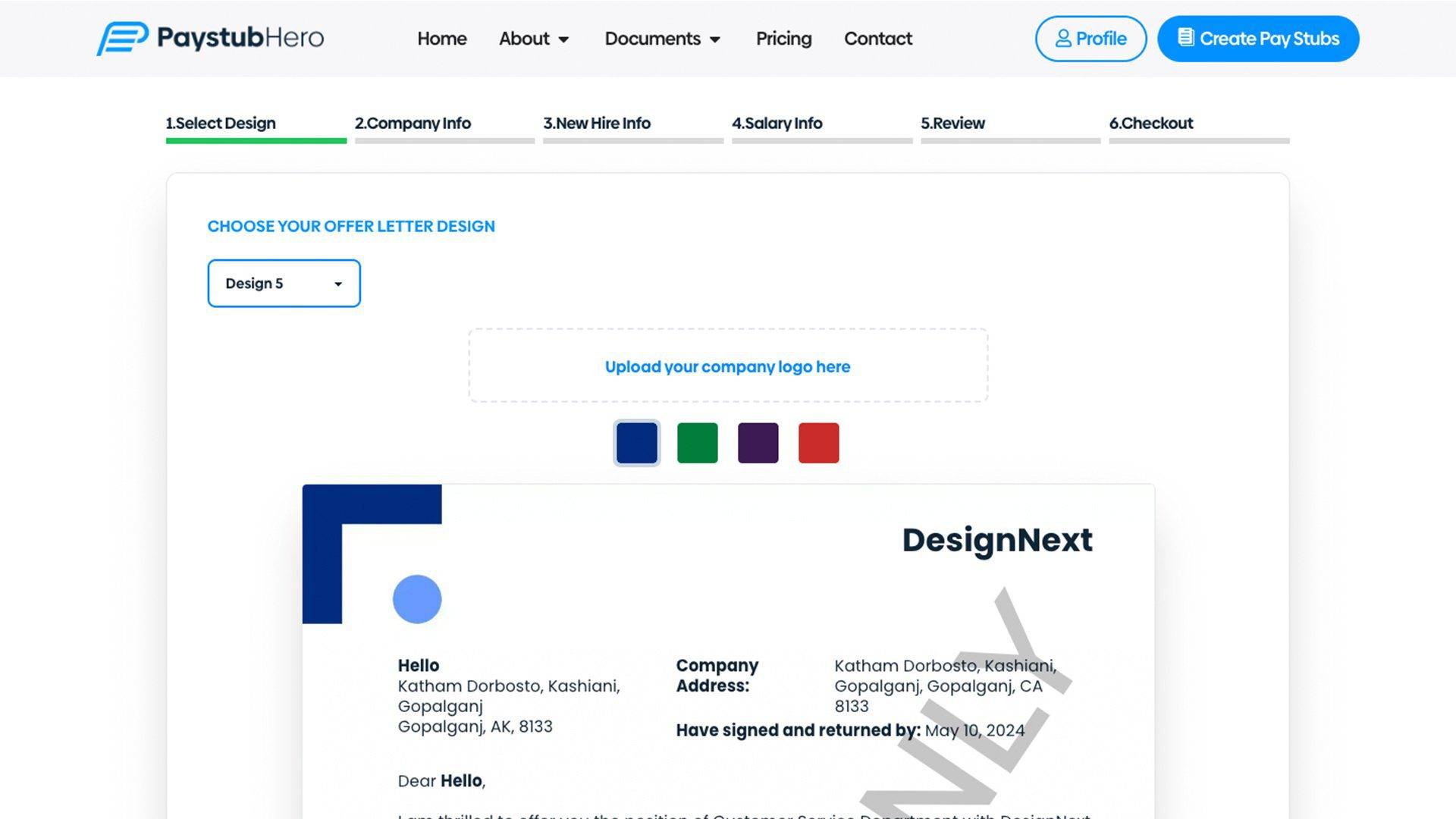 Job Offer Letter Generator | Create Professional Offers Easily